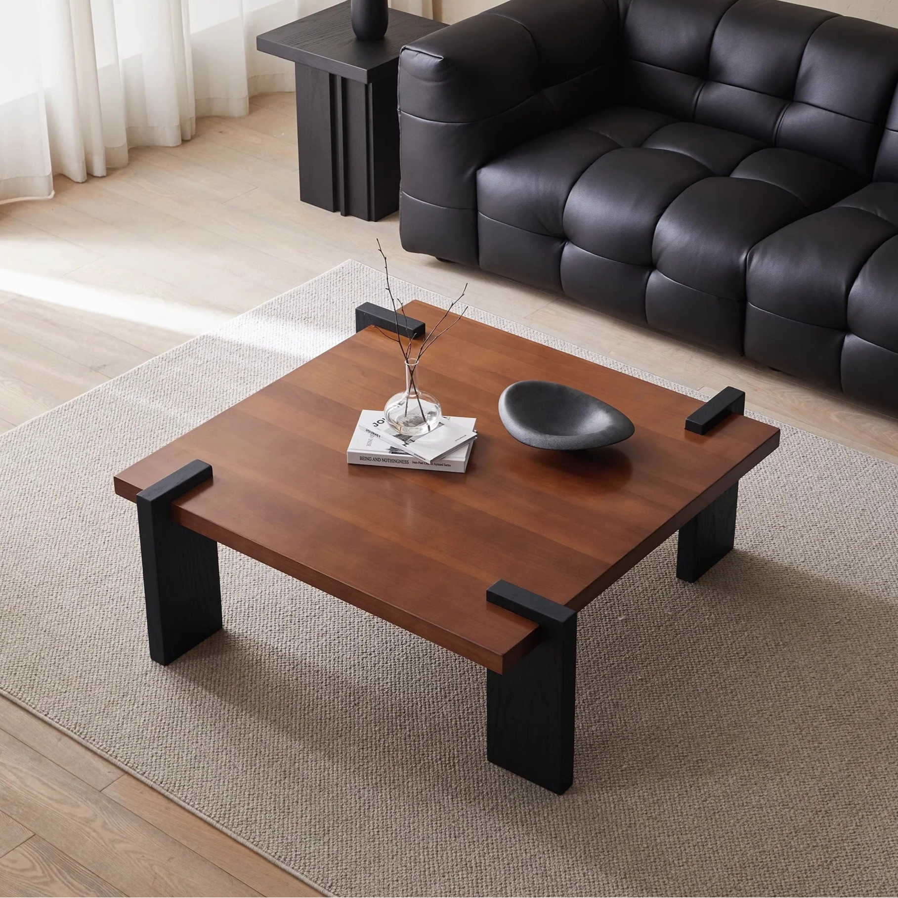 Simple Solid Wood Coffee Table Square Table – Zwob